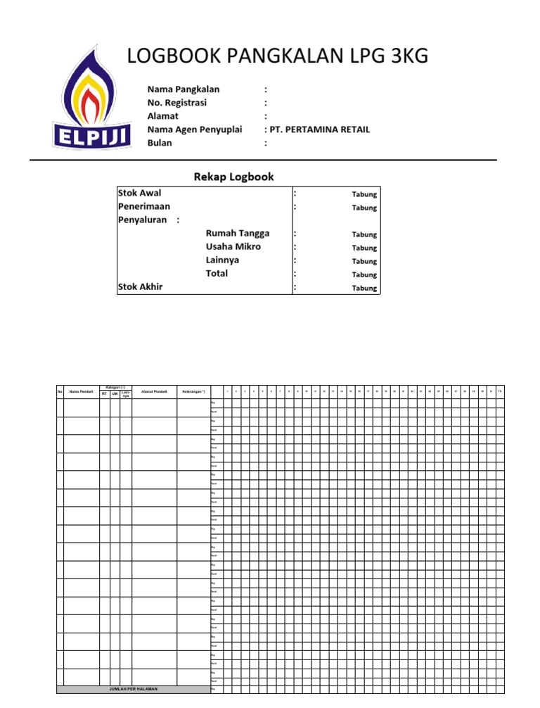 Format Log Book BYL | PDF