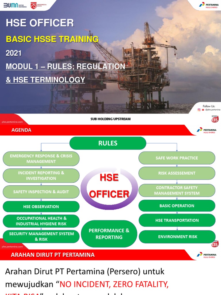 Modul 1 - Rules, HSSE Regulation & Terminology (SD) | PDF