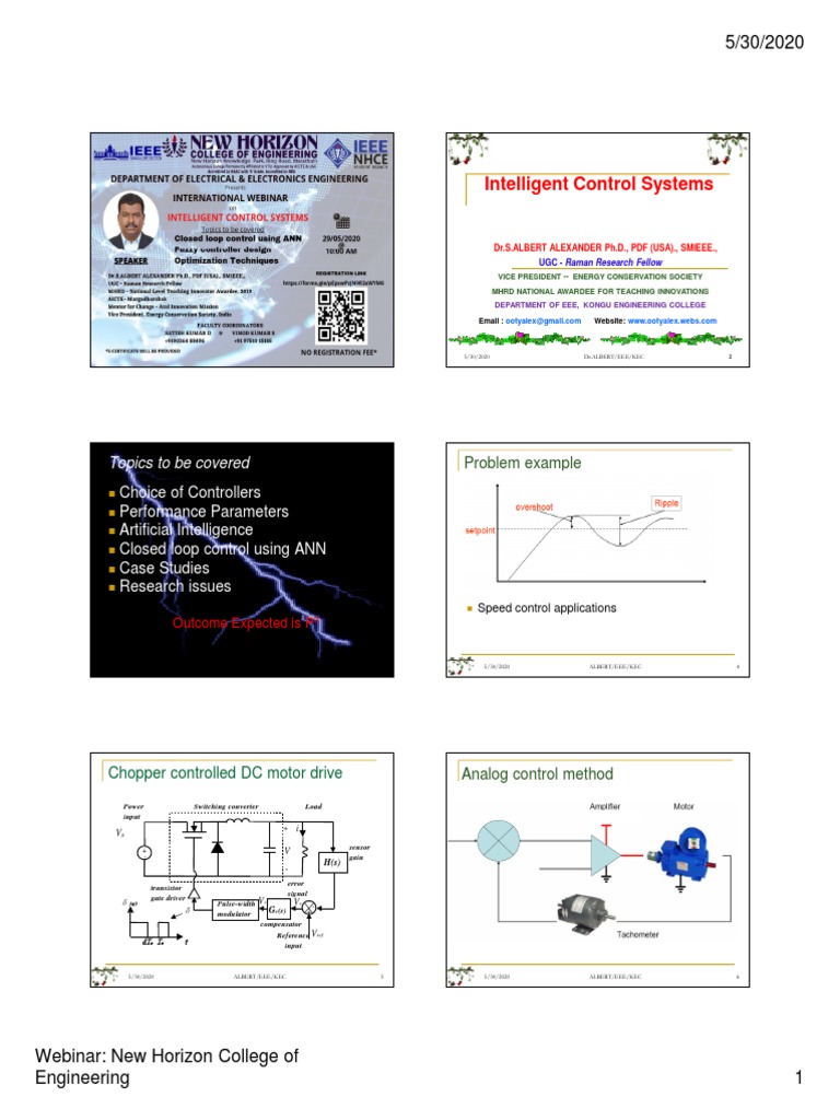 Intelligent Control Systems: Topics To Be Covered | PDF | Artificial ...