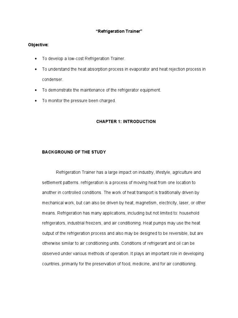 Industrial Refrigeration Trainer | PDF | Refrigeration | Refrigerator