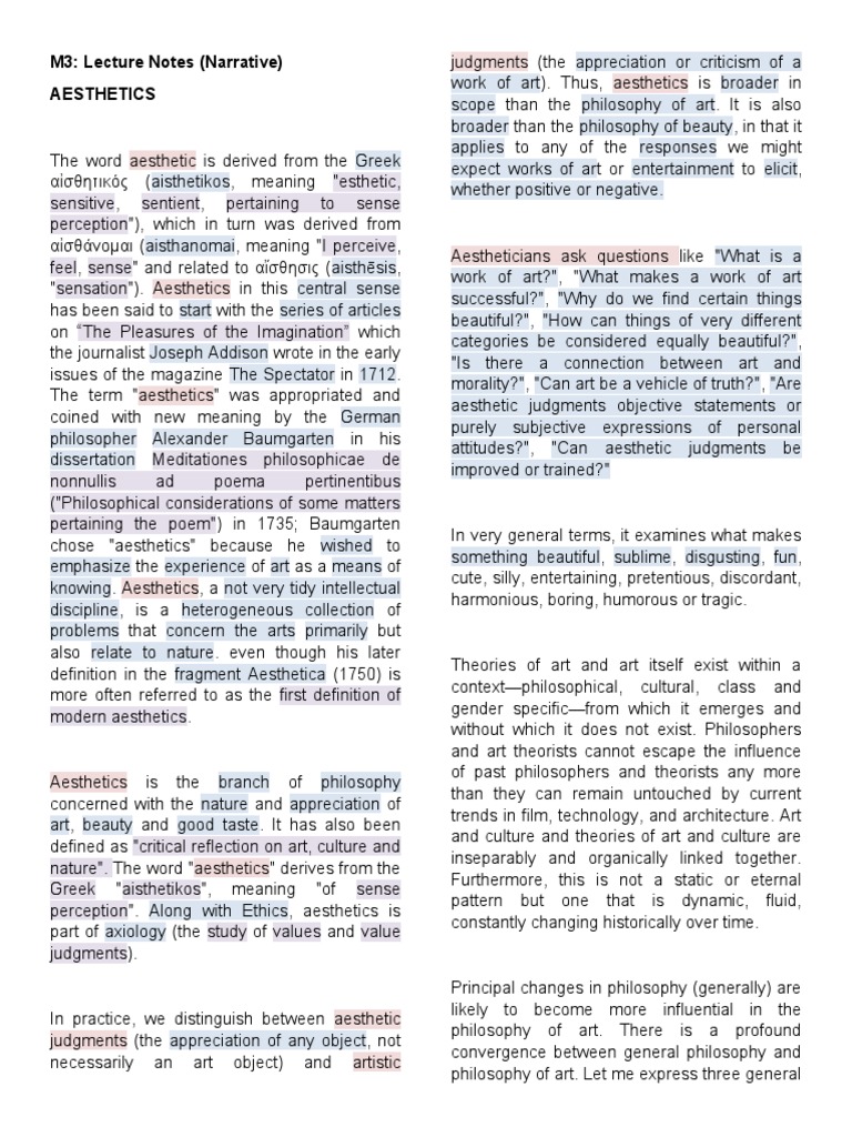 MODULE 3 - Aesthetics The Philosophy of Art and Beauty | PDF ...