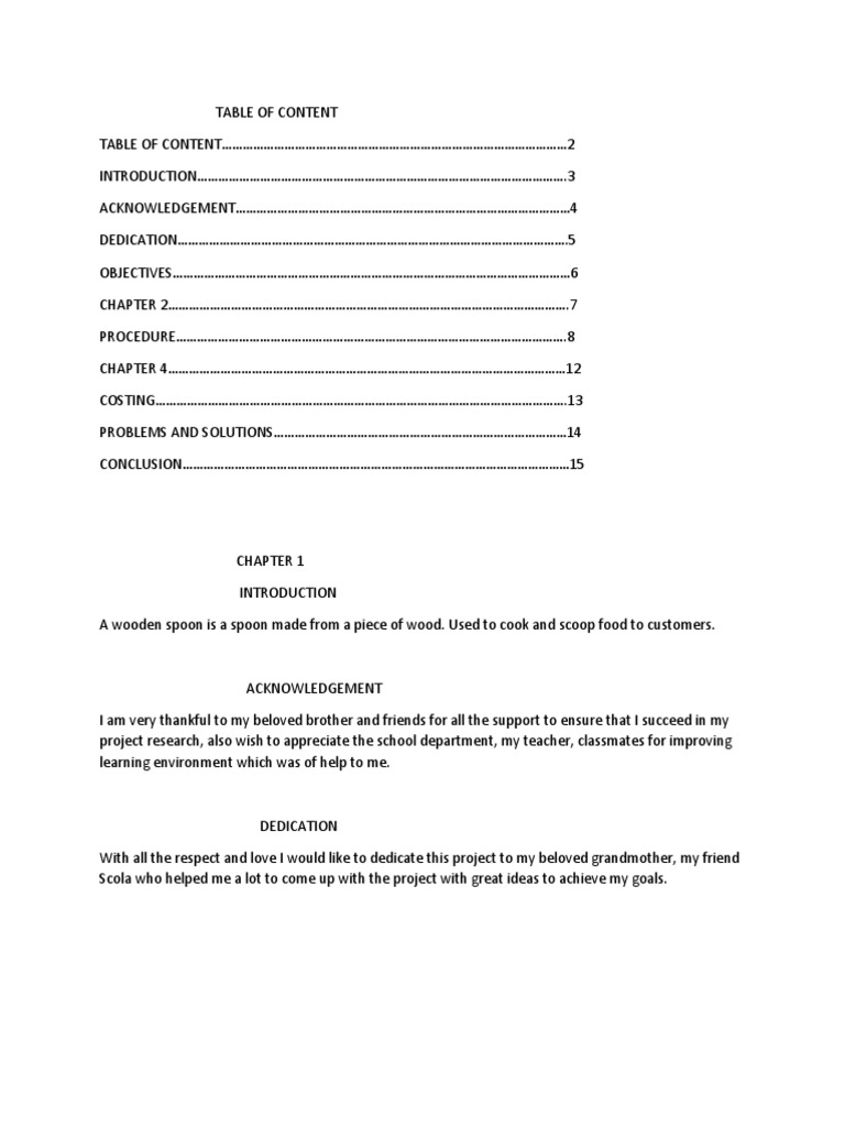 Trade Project | PDF | Spoon