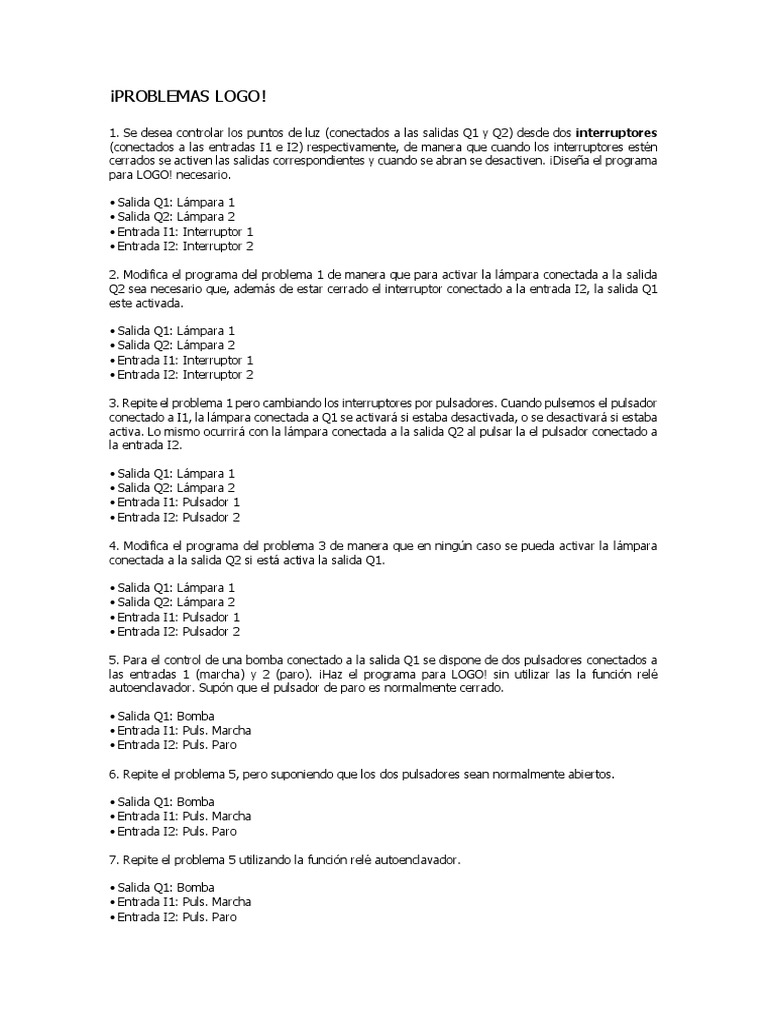 002 - Problemas Logo | PDF | Bienes manufacturados | Equipo