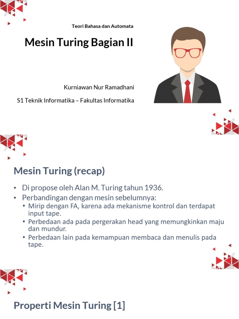 Mesin Turing dan Kombinasi Dasarnya | PDF | Metode & Bahan Ajar