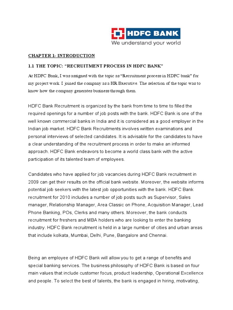 HDFC Bank Recruitment Process Overview | PDF | Bond Credit Rating ...