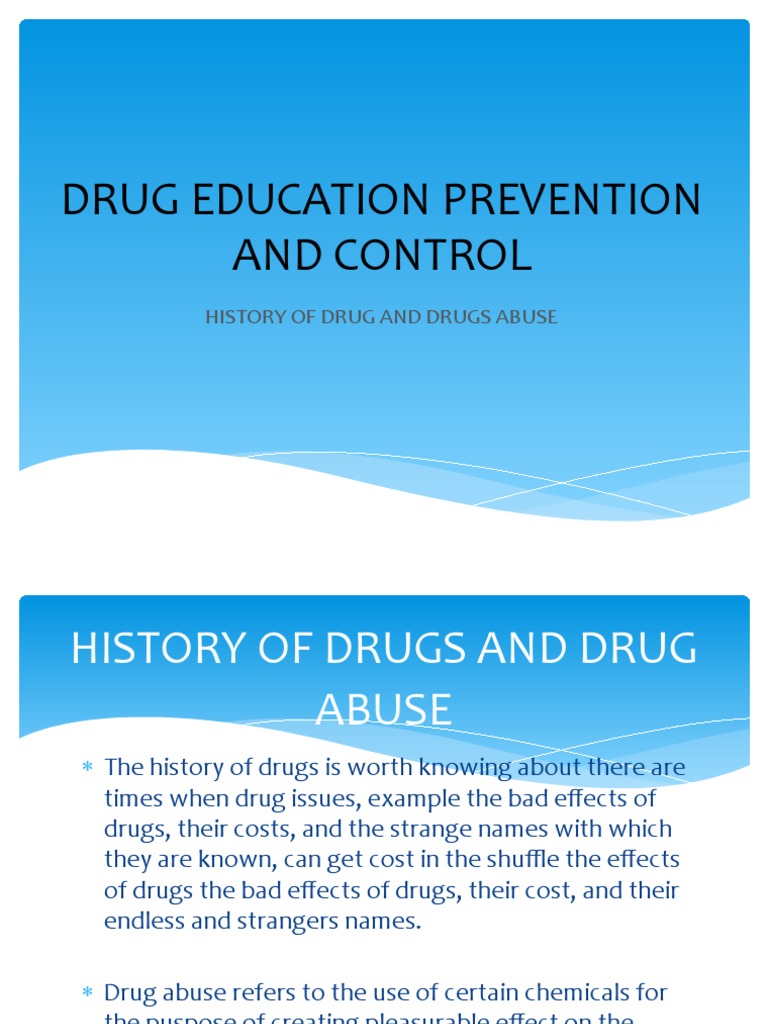 Drug Education Prevention and Control | PDF | Substance Abuse | Drugs