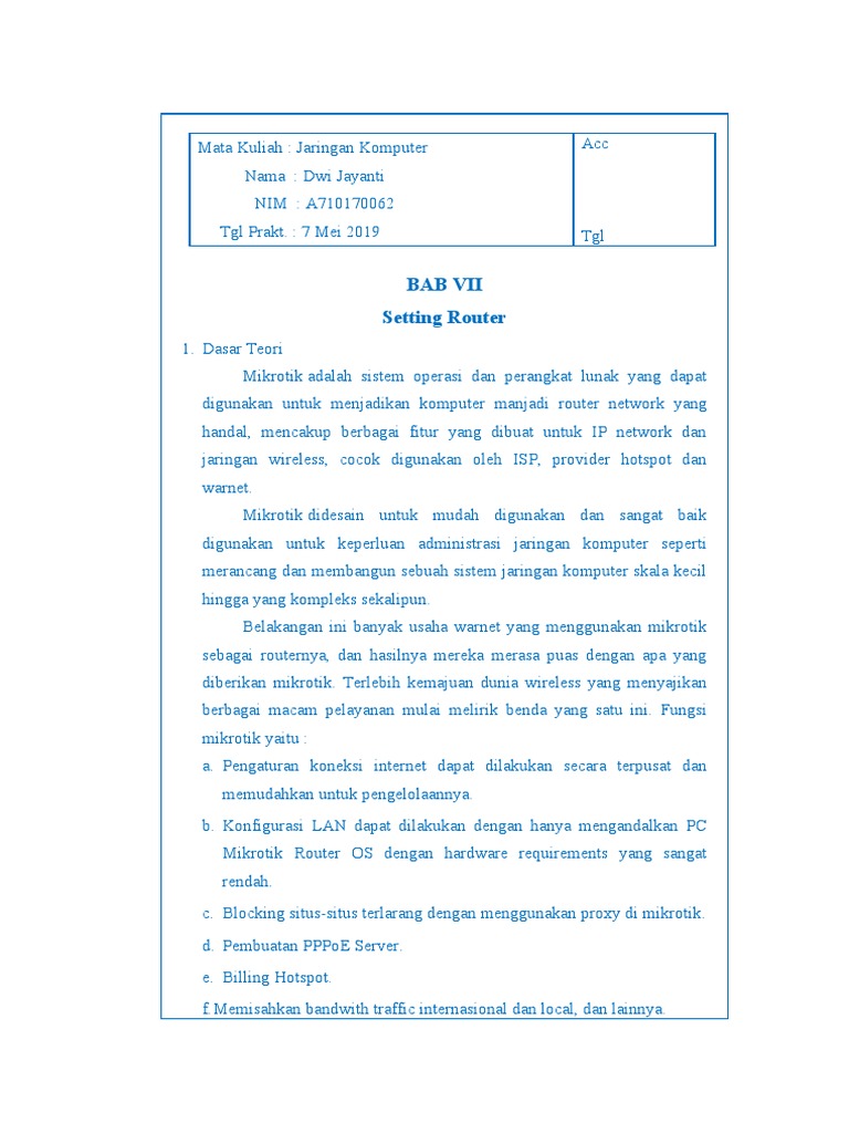 Bab 7 Setting Router Pdf