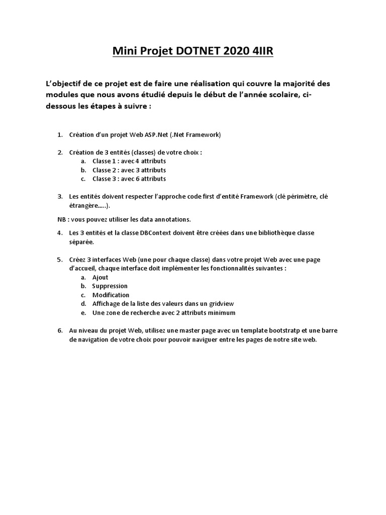 Réalisation Mini Projet | PDF