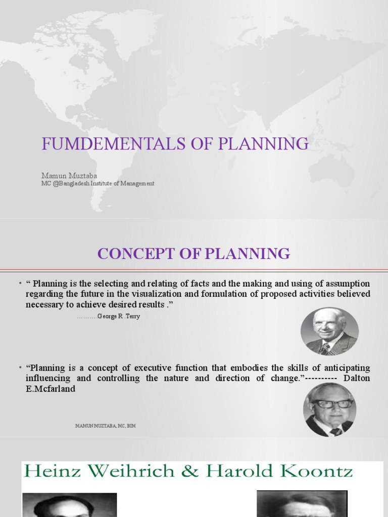 Fundamentals of Planning in Management | PDF | Planning | Goal