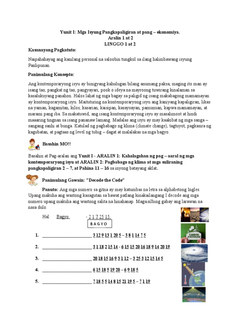 AP 10 - Week 1 & 2 | PDF