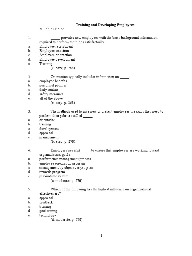 Employee Training and Development Guide | PDF | Performance Appraisal ...