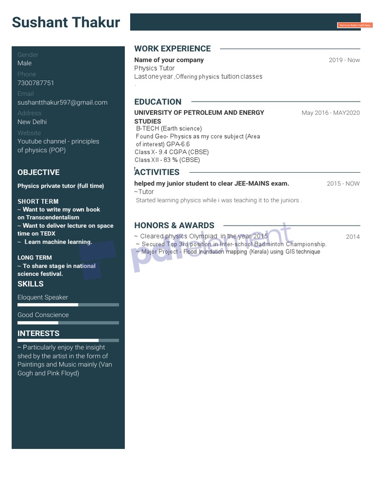 Sushant Resume 1.-Compressed | PDF