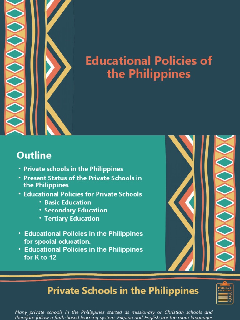 Educational Policies in the Philippines | PDF | Curriculum | Schools