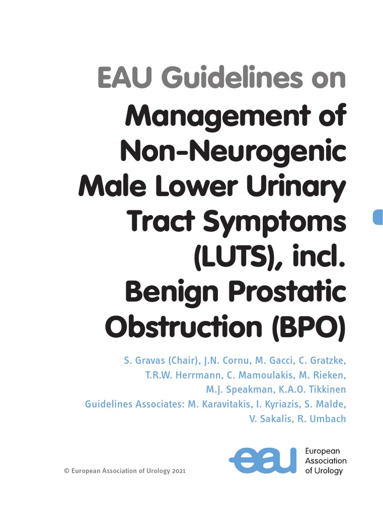 EAU Guidelines 2021 Full | PDF | Urinary Incontinence | Prostate ...