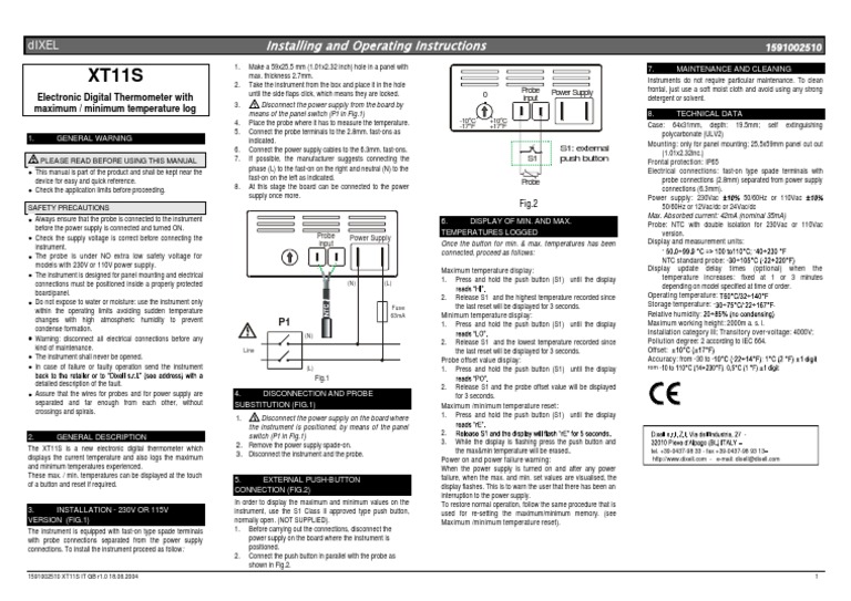 XT11S IT GB r1.0 18.06.2004 | PDF | Power Supply | Mains Electricity