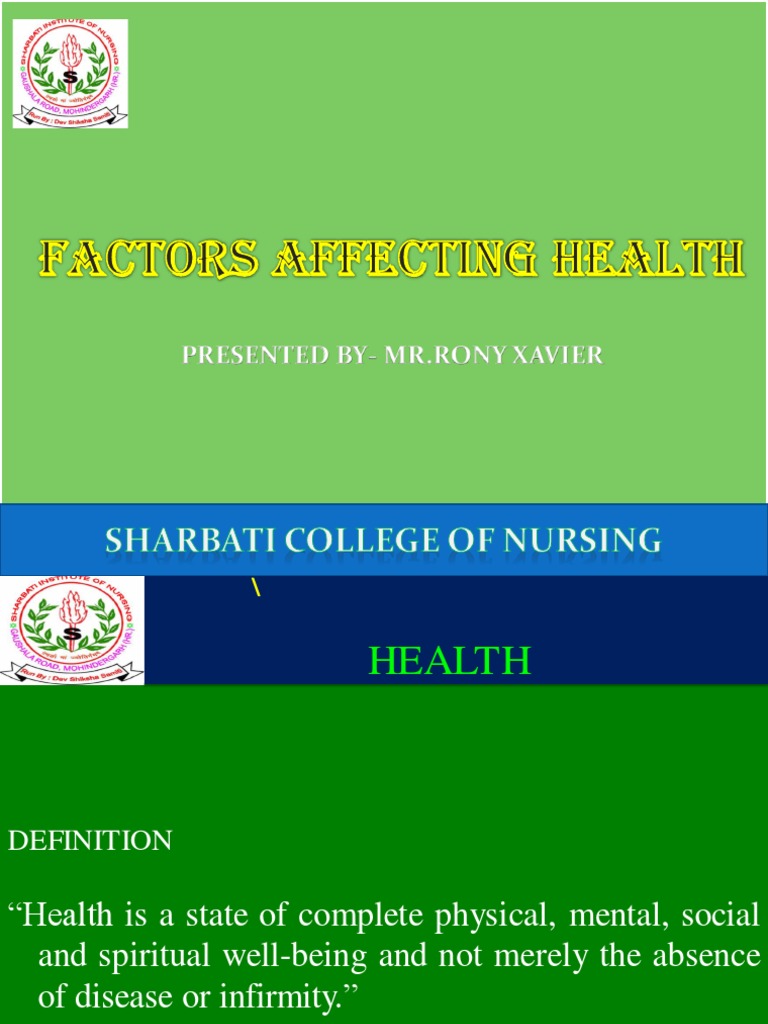 Factors Affecting Health 1 | PDF | Poverty | Poverty & Homelessness