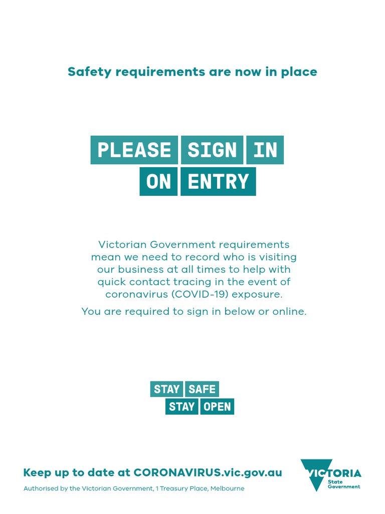 COVID-19 Visitor Sign-In Requirements | PDF