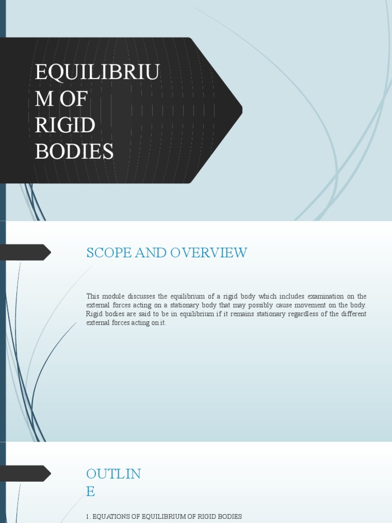 Module 2 - Equilibrium of Rigid Bodies | PDF | Force | Torque