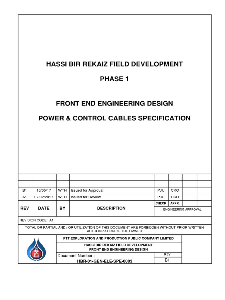 A18 HBR 01 Gen Ele Spe 0003 Rev b1 | Download Free PDF | Electrical Wiring | Specification ...