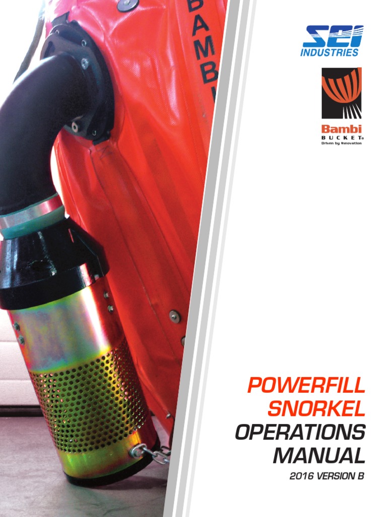 Powerfill Snorkel: Operations Manual | PDF | Pump | Power Supply