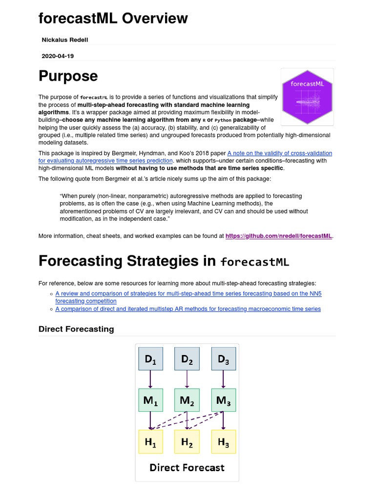 Forecast ML | PDF | Cross Validation (Statistics) | Forecasting
