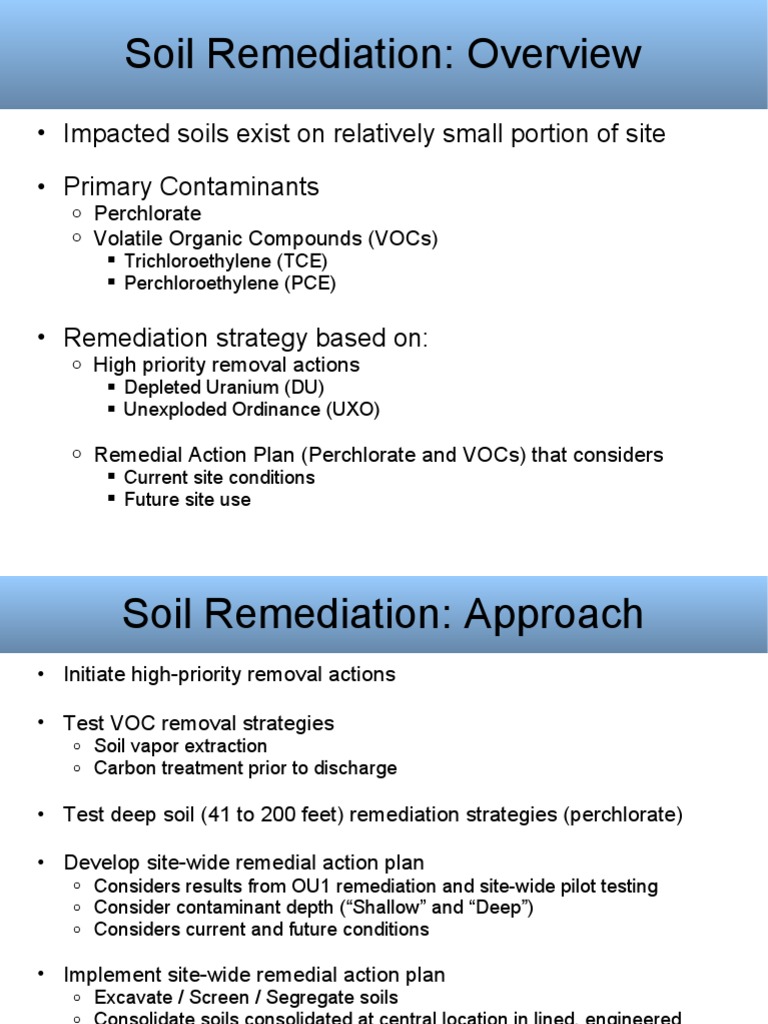 Soil Remediation Overview | PDF