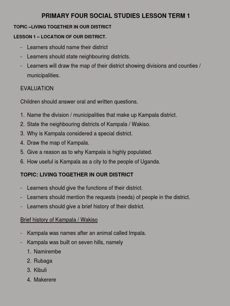 Primary 4 Social Studies Term 1 Notes | PDF | Precipitation | Rain