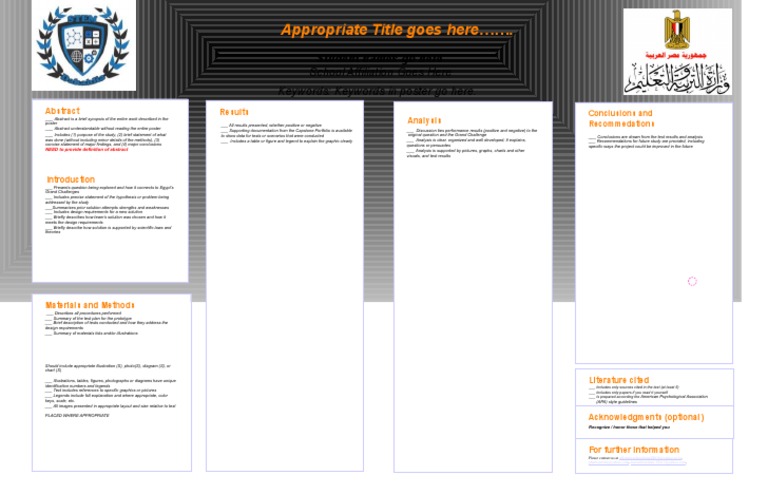 Capstone Poster Presentation Template | PDF | American Psychological ...