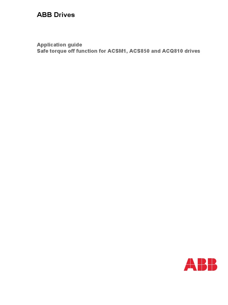 Manual STO ABB ACS850 | PDF | Relay | Electric Power