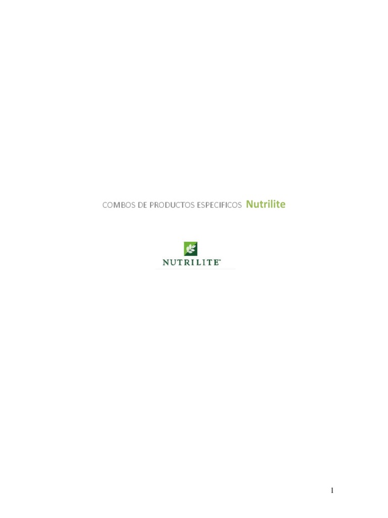 Combos Nutrilite 2007-1 | PDF | Especialidades Medicas | Medicina CLINICA