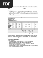 Gross Pay Calculation Worksheet | PDF | Salary | Overtime