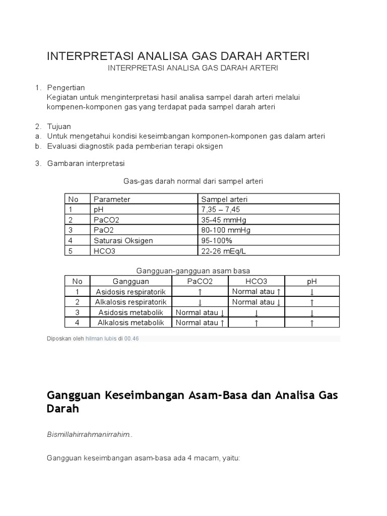 Interpretasi AGD | PDF