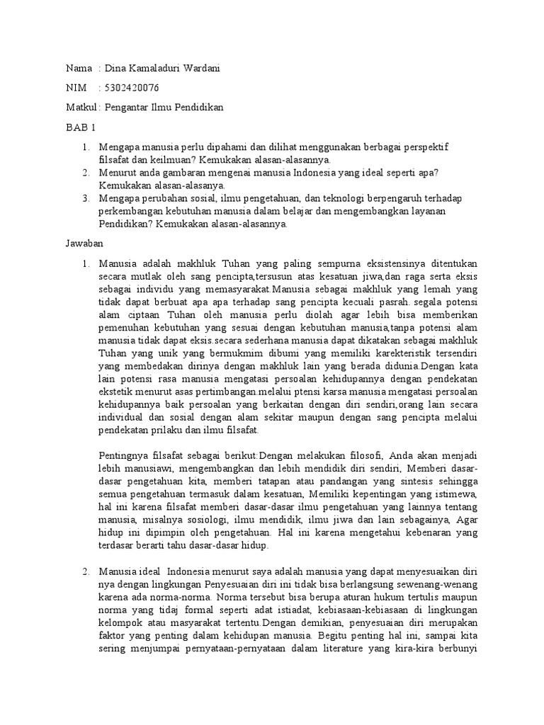 TUGAS PIP BAB 1 - Dina Kamaladuri Wardani | PDF