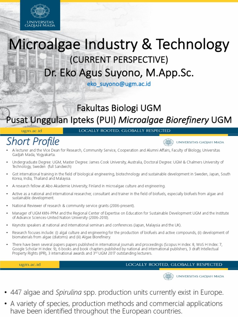 MIcroalgae Industry - Eko Agus Suyono UGM | PDF | Foods | Nutrients