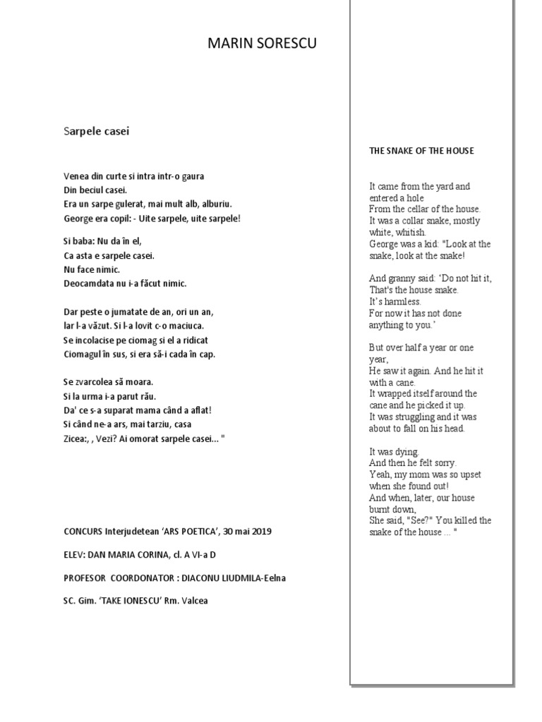 Sarpele Casei | PDF