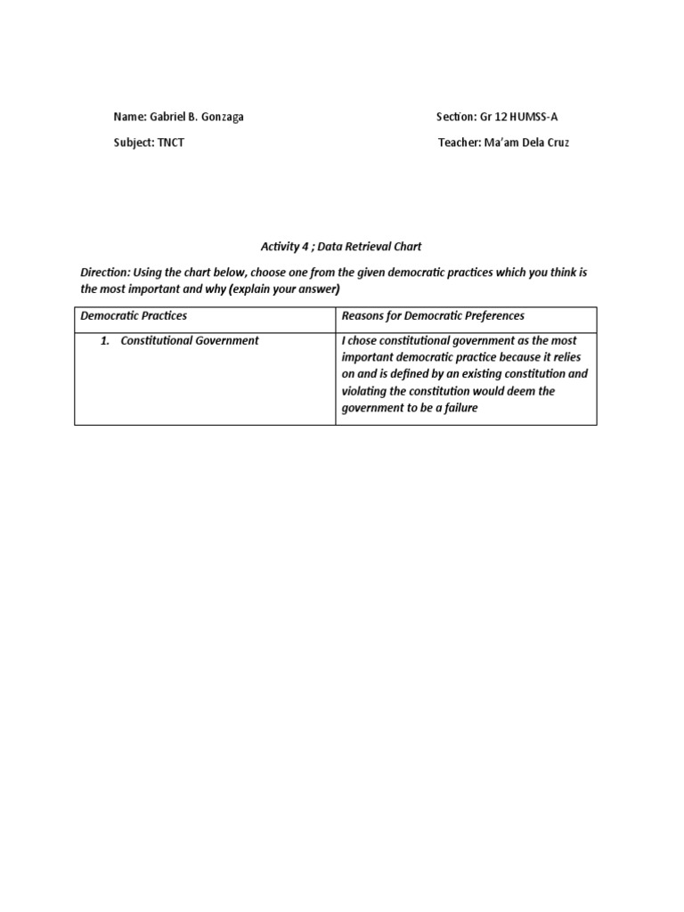 ACT 3 Data Retrieval Chart | PDF