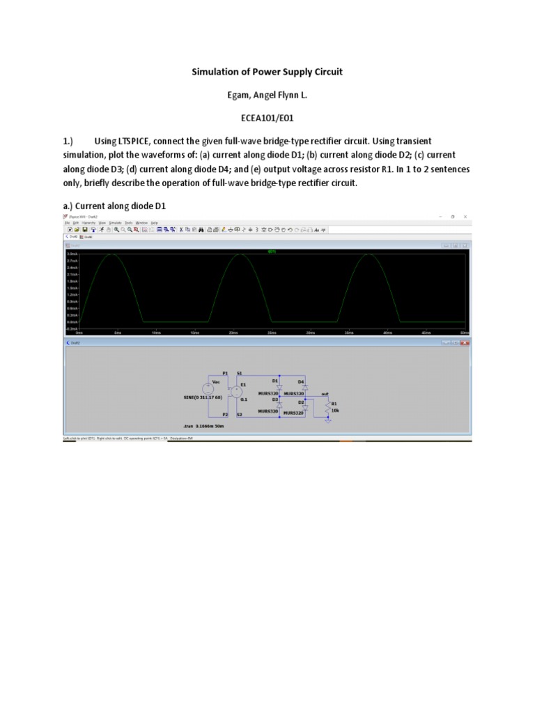 Simulation of Power Supply Circuit | PDF | Rectifier | Power Supply