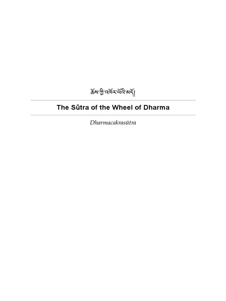 Toh337 - 84000 The Sutra of The Wheel of Dharma | PDF | Four Noble ...
