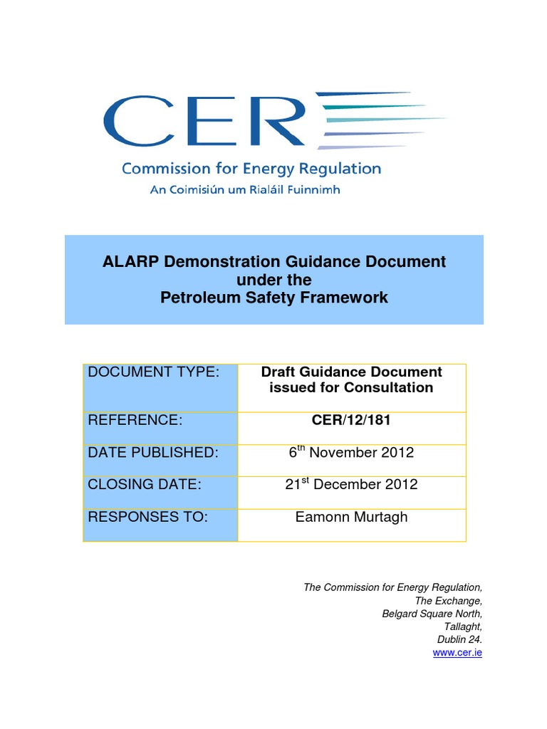 ALARP Demonstration Guidance Document Under The Petroleum Safety ...
