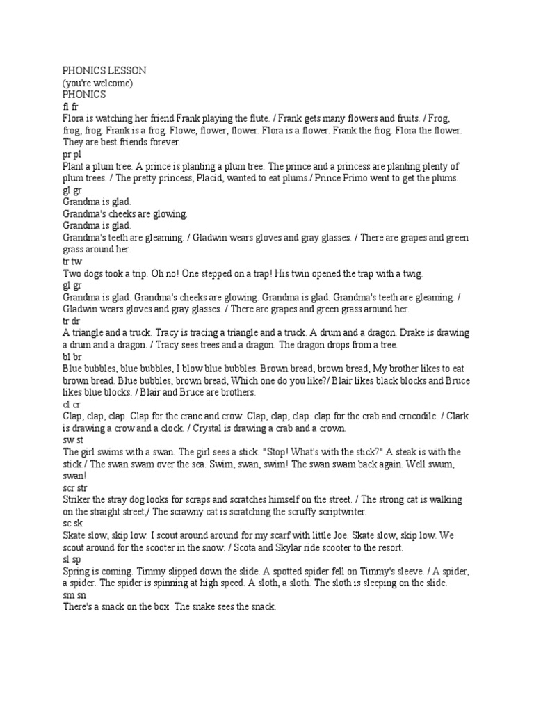 51talk PHONICS LESSON | PDF