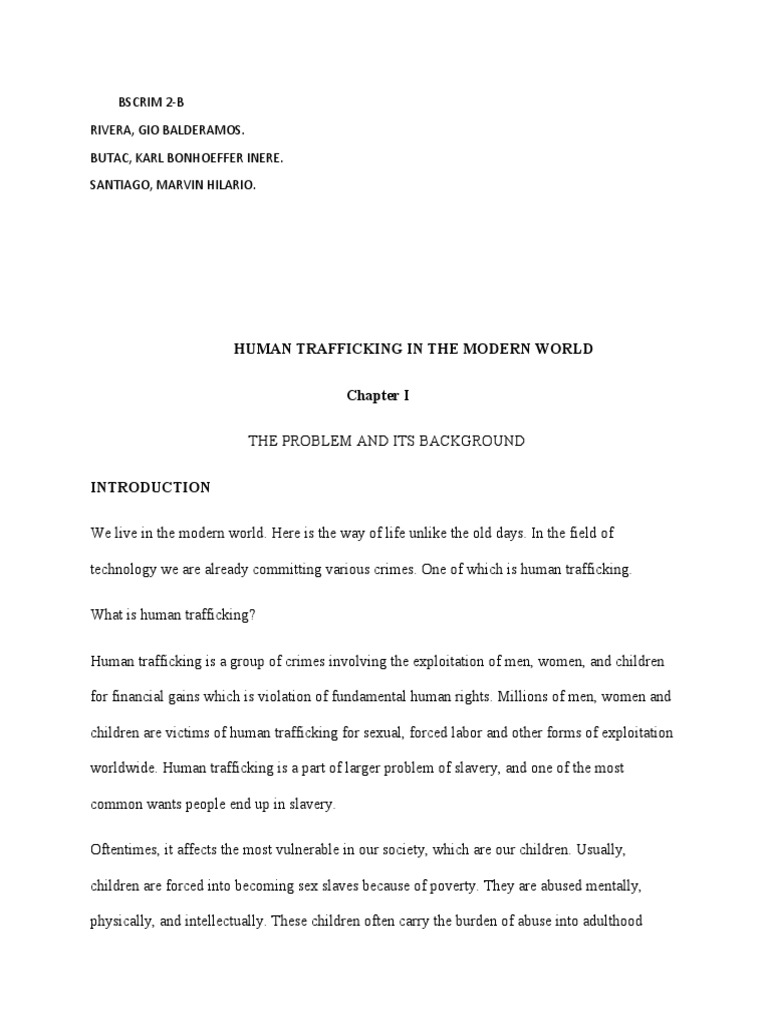 2-B Human Trafficking in The Modern World | PDF | System | Systems Theory