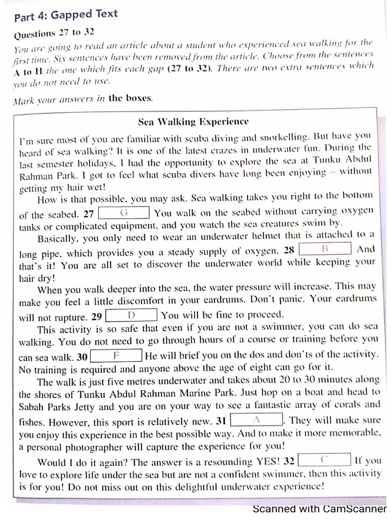 Gapped Text - Model | PDF