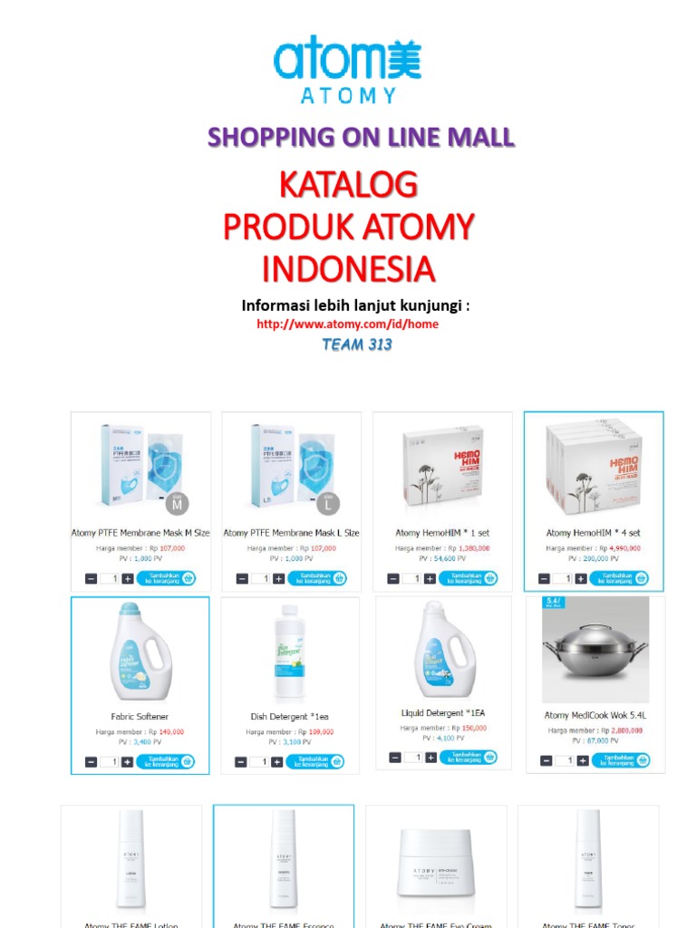 Katalog Produk Atomy Indonesia | PDF