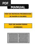 Protocolo Raven Escala Coloreada | PDF | Salud y bienestar | Medicina
