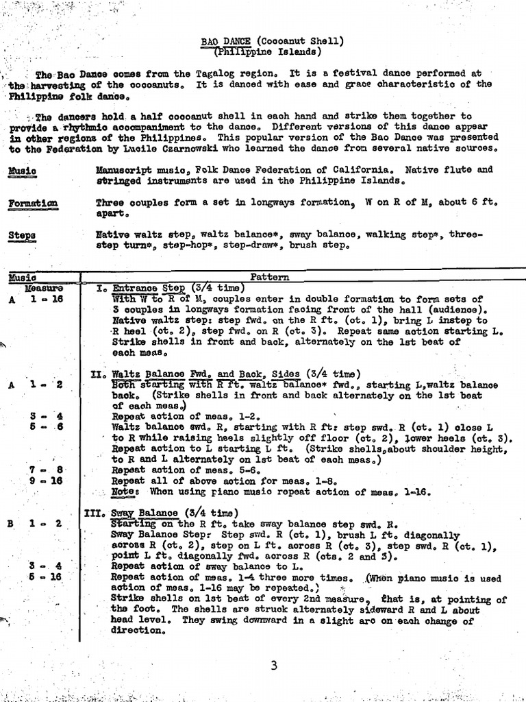 BAO (Philippine Folk Dance) | PDF