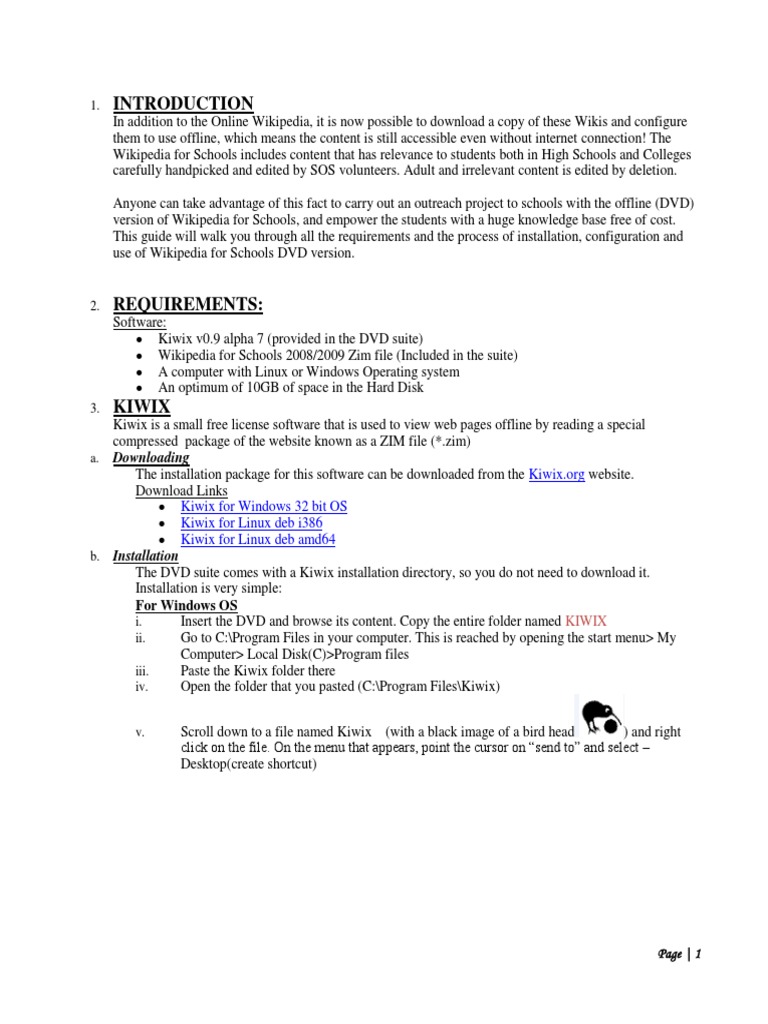 Offline Wikipedia for Schools Guide | PDF | Search Engine Indexing ...