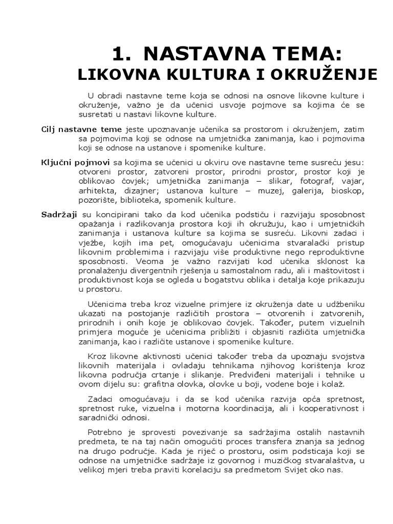 DP Likovna Kultura 1 | PDF