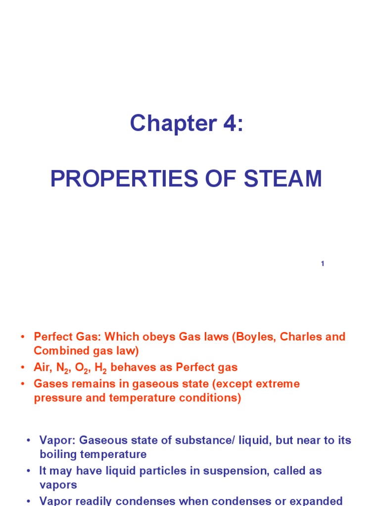 Properties of Steam | PDF | Gases | Steam