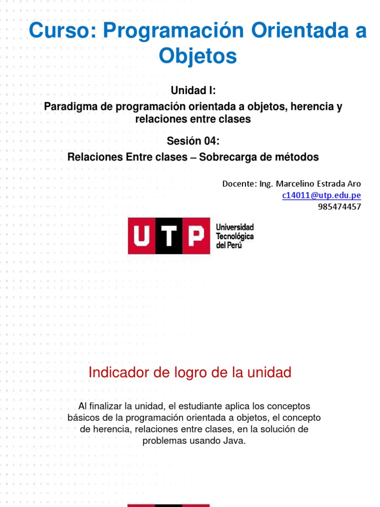 Sobrecarga de métodos y relaciones entre clases en Java | PDF | Programación | Constructor ...