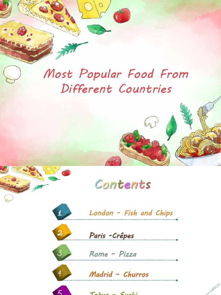 Popular Foods Around the World | PDF | European Cuisine | Regional ...